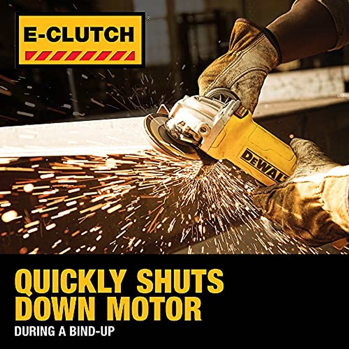 DEWALT Angle Grinder Tool, 6-Inch, Paddle Switch with No Lock-On, 13-Amp (DWE43144N) , Yellow