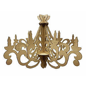 20'' wide Cardboard chandelier Model 2 | 5 branches | perfect decoration for ceiling | lightweight | made in USA | Model 2