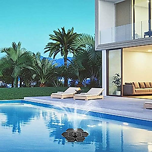n/a Solar Fountain 9V 2.4W with LED Light for Outdoor Pond Pool Fish Tank Garden Decoration