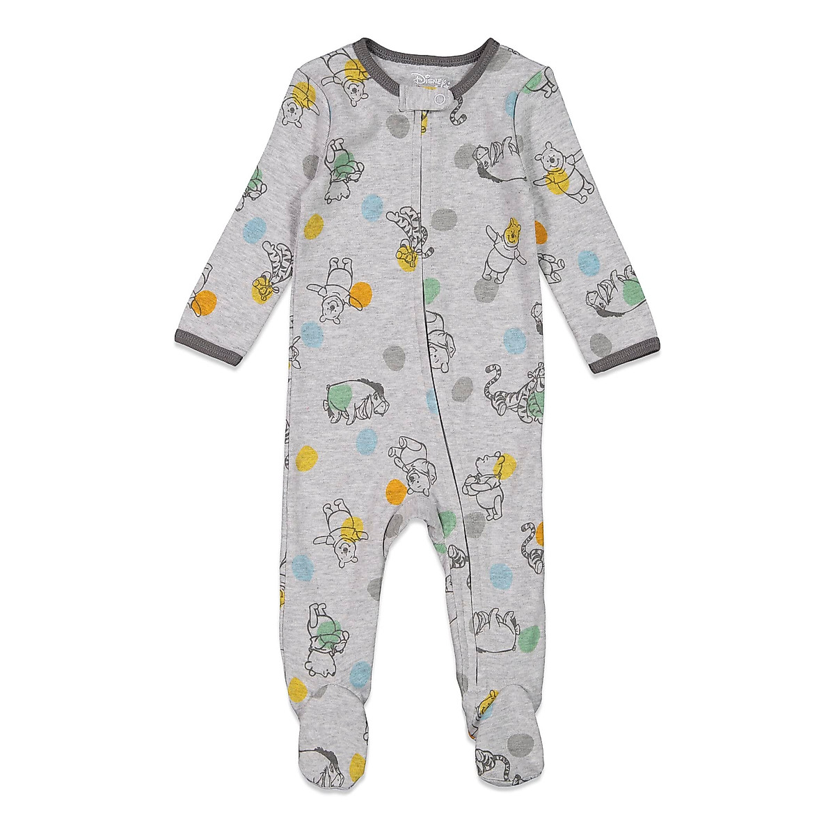 Disney Winnie The Pooh Newborn Baby Boys 2 Pack Zip Up Sleep N' Play Baby Coveralls 0-3 Months