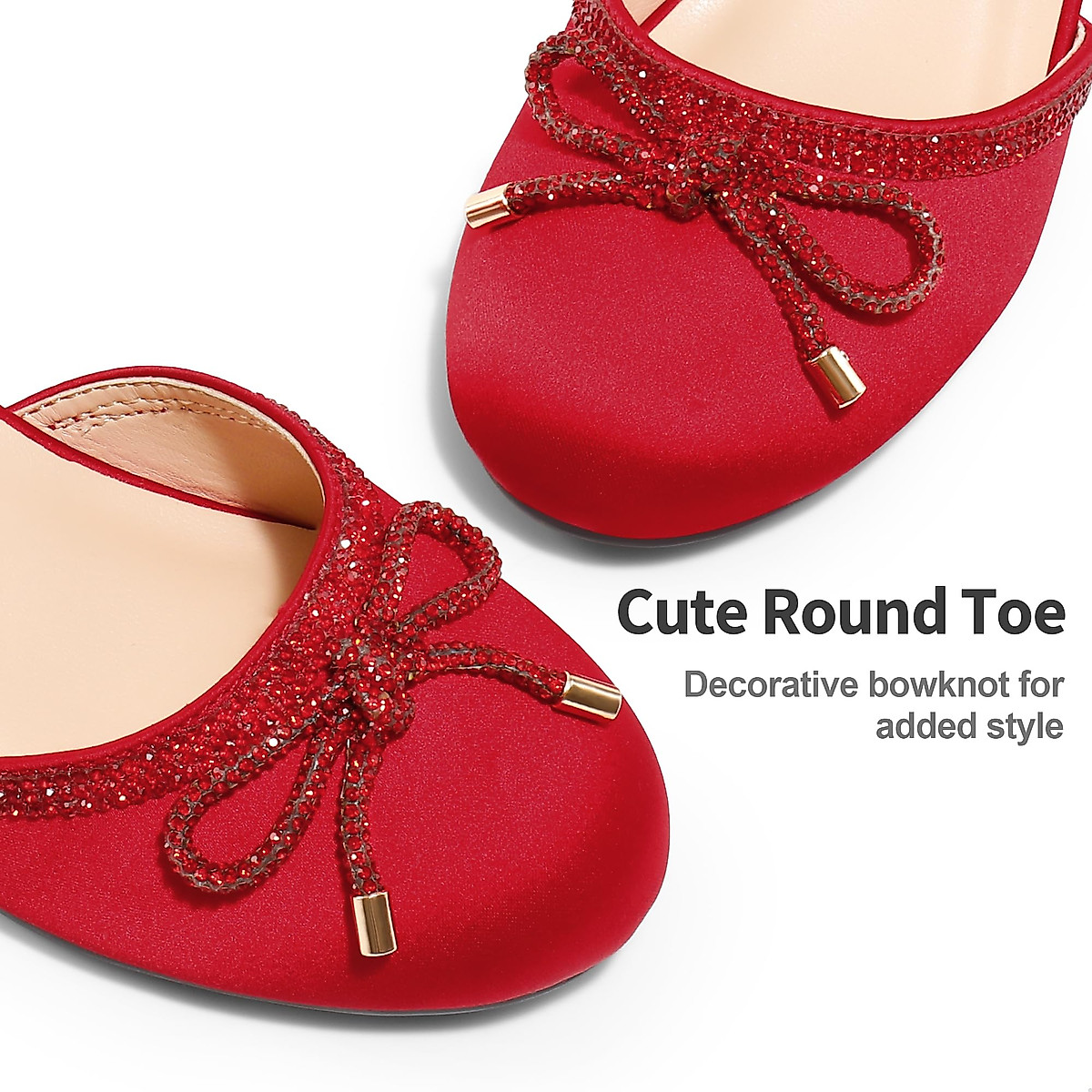 DREAM PAIRS Girls Dress Shoes Closed Toe Low Heels Ankle Strap Pumps for Toddler Little Big Kid Flower Party Wedding Princess,Size 2 Little Kid,RED,SDFL2318K