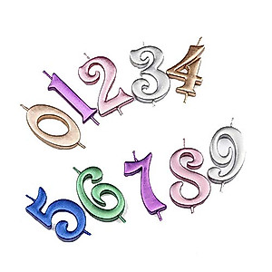 Wawabeauty Happy Birthday Candles Numbers 1 Candle for Birthday Cake for Kids Adult Birthday Party Cake Topper Decoration (Number 1)