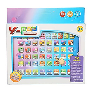 Mothinessto Kids Learning Tablet, Full English Teaching Learning Machine Anti Blue Light Touch Voice Tablet Appearance for Kindergarten
