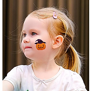 120PCS Halloween children's tattoo stickers for party decorations, cartoon Halloween tattoo stickers, cute children's tattoo stickers, pumpkin, spider, bat funny stickers………