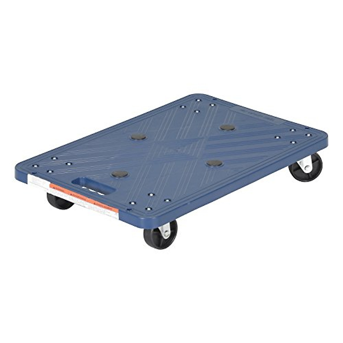 Vestil POS-1624 Plastic Dolly with Molded Handle, 220 lbs Capacity, 23-3/8" Length x 15-1/2" Width x 4-1/2" Height Deck