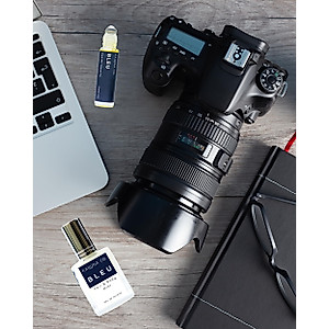 Bleu for Men Perfume Roll On with Essential and Fragrance Oils and Organic Jojoba Oil, Alcohol Free, Eau de Toilette, Made in California