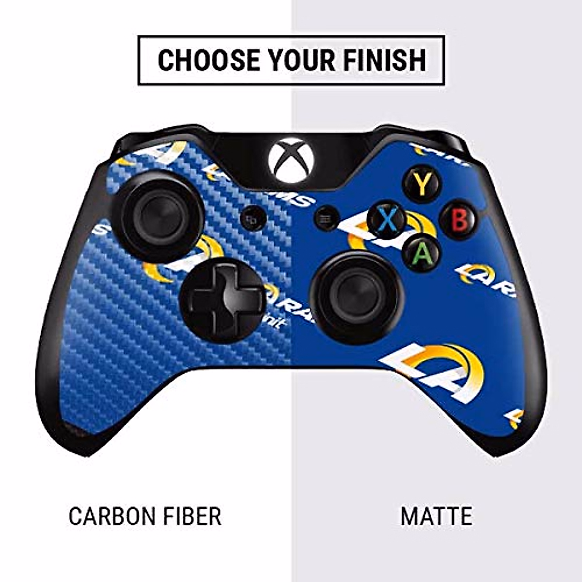 Skinit Decal Gaming Skin Compatible with Xbox One Controller - Officially Licensed NFL Los Angeles Rams Blitz Series Design