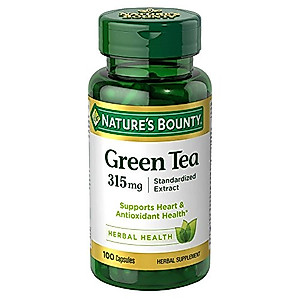 Nature's Bounty Green Tea Extract 315 mg Capsules 100 ea (Pack of 4)