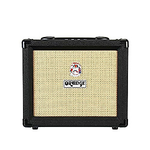 Orange Amps Crush 20RT Amplifier for Electric Guitars (Black) Bundle with Blucoil 10-FT Straight Instrument Cable (1/4in), 2-Pack of Pedal Patch Cables, and 4-Pack of Celluloid Guitar Picks