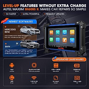 Autel MaxiIM IM608S II: 2024 Newer Ver. of IM608 PRO Top Car IMMO & Key Fob Programming Tool, Same as IM608 PRO II/ IM608 II, w/ XP400 PRO APB112 GBOX3, AutoScan 2.0, Advanced ECU Coding, 40+ Services
