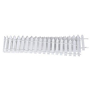 Playpen No Dig Fence Miniature Dollhouse Accessories Fairy Garden Accessories Edging for Landscaping Arts Crafts for Christmas Tree Mini Fence Wooden Ornaments White Small Baby