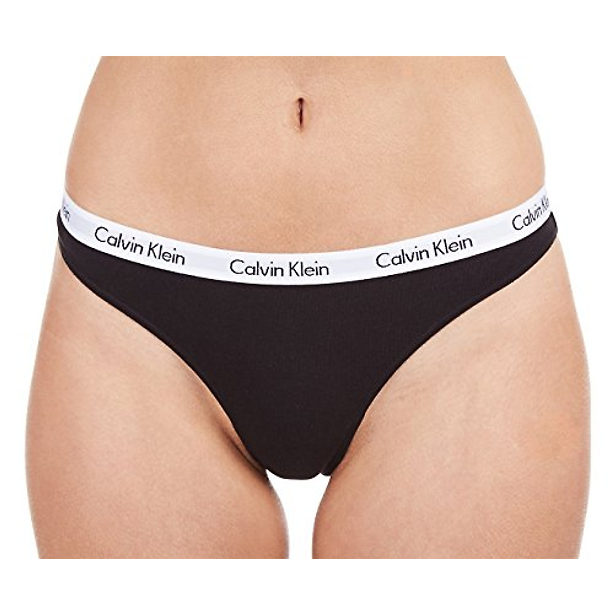 Calvin Klein Carousel 3-Pack Thong Black/White/Grey Heather SM (Women's 4-6)