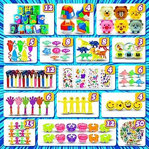 206 PCS Party Favors for Kids 3-5 8-12, Pop Fidget Toys Pack Birthday Gifts Bulk Toys Goodie Bag Stuffers, Treasure Box Toys for Classroom Prizes for Kids Pinata Stuffers