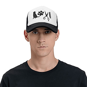 VHALGVNBC Mens Womens Mesh Hats Teens Baseball Cap Summer Trucker Hat for Outdoor Sprots Black