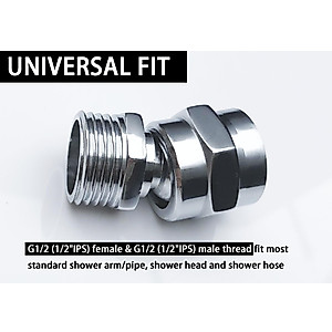 MissMin shower head Swivel ball adapter,hand shower rotate povit shower arm extension connector,ORB/oil rubbed bronze