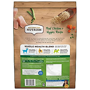 Rachael Ray Nutrish Premium Natural Dry Dog Food, Real Chicken & Veggies Recipe, 6 Pounds (Packaging May Vary)