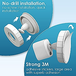 No-Drill Blink Mini Camera Wall Mount Bracket 3-Pack，Compatible Blink Mini Camera/Blink Indoor/Blink Outdoor/Ring Indoor, Highly Adhesive 3M VHB Tape No Tools Required Quick Paste Installation,White