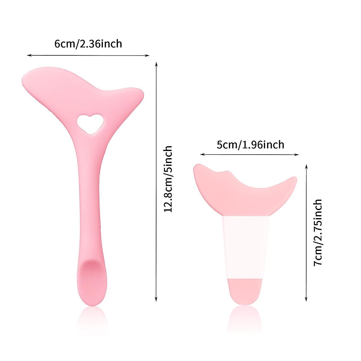 Eyeliner Stencils 4Pcs Reusable Silicone Eyeliner Aid Winged Eyeline Tip Multifunctional Eye Makeup Tool Kit Mascara Shield Eyelash Eyebrow Eyeshadow Lipstick Applicator Guide Tool（Pink）