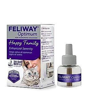 Feliway Optimum Refill, The Best Solution to Ease cat Anxiety, cat Conflict and Stress in The Home
