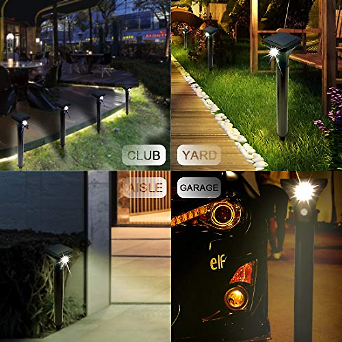 Solar Garden Light, LED Wireless Induction Ground Spotlights, Outdoor Waterproof Motion Sensor Lawn Light for Pathway, Yard, Patio, Porch, Pool.(2Pack)