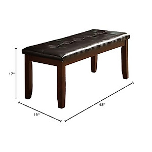 Milton Greens Stars Alicante Bench, 48 by 17 by 19-Inch, Dark Brown