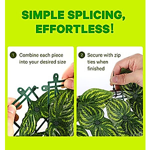 Jinwu Artificial Ivy Privacy Fence Screen,120 * 40 Inch Artificial Faux Ivy Hedge, Expandable Faux Privacy Fence with 80 pcs Zip Ties Decoration for Wall Screen, Outdoor Garden, Christmas Decor