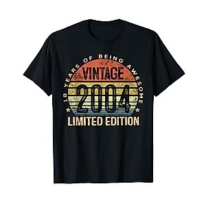 18 Year Old Gifts Vintage 2004 Limited Edition 18th Birthday T-Shirt