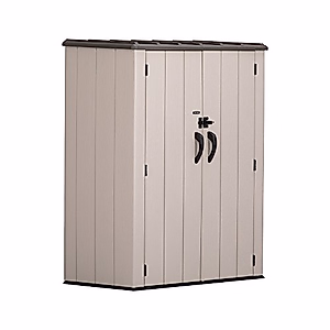 Lifetime 60280 Vertical Storage Shed, Desert Sand