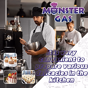 MONSTER GAS 3.3L N2O Whipped Cream Charger, 2000G Whip Cream Charger, Nitrous Oxide Tank (1 Cylinder)