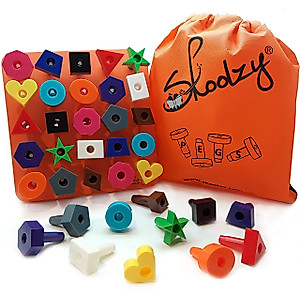 Skoolzy Peg Board Toddler Stacking Toys - Plastic Peg Board Toddler Toys