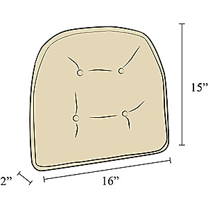 Klear Vu Omega Non-Slip Universal Chair Cushions for Dining Room, Kitchen and Office Use, U-Shaped Skid-Proof Seat Pad, 15x16 Inches, 6 Pack, Midnight Black