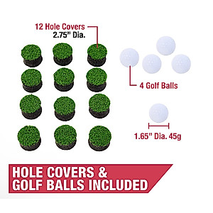 MD Sports Golf Pong Game Set, 100inch, Green, Includes 2 Putters and 4 Balls, Foldable