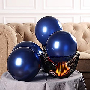 Navy Blue Balloons 100 Pack 10 Inch Party Balloons Navy Blue Latex Balloons for Weddings, Birthday Party, Bridal Shower, Party Decoration (Navy Blue, 10 Inch)