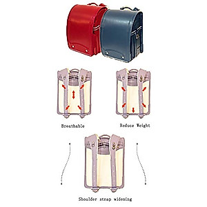 ransel randoseru japanese automatic black school bag girls and boys PU leather light weight