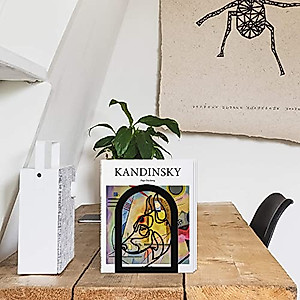 Book Ends Decorative Design Dog Modern Bookends for Shelves, Non-Skid Bookend, Heavy Duty Metal Book Stopper for Books/CDs, 7.9 x 5.3 x 4.3”, Black (1 Pair/2 Pieces, Large)