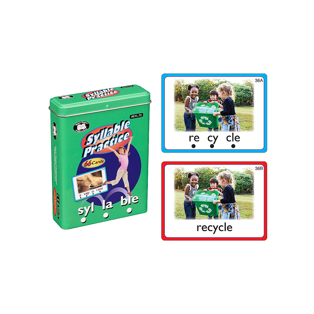 Super Duper Publications | Syllable Practice Fun Deck Flash Cards | Educational Learning Resource for Children