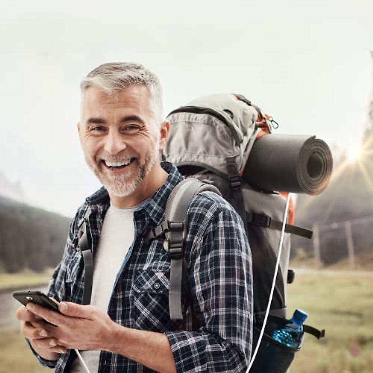 FlexSolar 30W Portable Solar Panel,ETFE Foldable Solar Panel Charger with QC3.0 (18W), DC Port,IP67 Waterproof Monocrystalline Outdoor Solar Panel for Camping Samsung Galaxy Cell Phone 12/11/XS