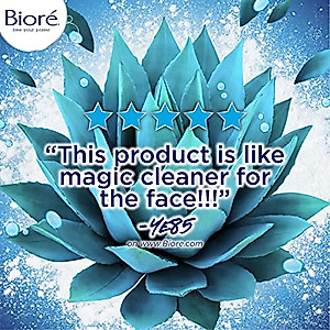 Bioré Daily Blue Agave + Baking Soda Face Wash, Balancing Pore Facial Cleanser for Combination Skin, to Penetrate Pores & Gently Exfoliate Skin, 6.77 Ounce (Pack of 3) White