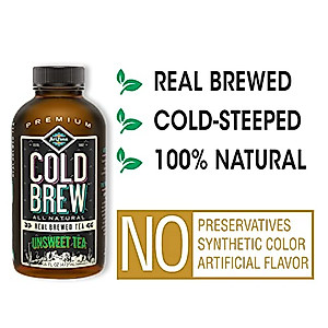 AriZona Unsweet Black Tea - Premium Cold Brew Iced Tea - Sugar Free, 16 Fl Oz (Pack of 12)