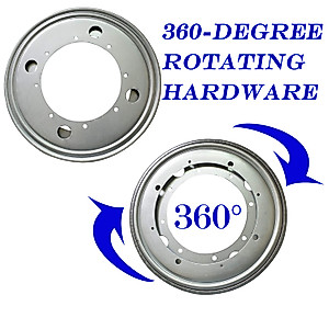 2Pack Lazy Susan Hardware, 9" Rotating Bearing Plate 5/16” Thick, 750lbs Lazy Susan Turntable Swivel Base for Rotating Table, Serving Tray, Kitchen Storage, Book Rack, Corner Shelves, Dollhouse