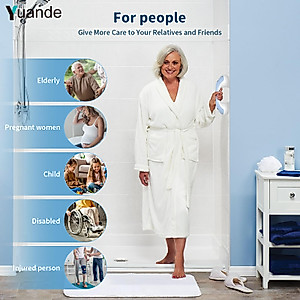 12 Inch 4 Pack Shower Grab Bar, YuanDe Suction Grab Bars for Bathtubs, Bathroom Safety Grip No Drilling Waterproof, Shower Handle Removable Shower Handrails for Seniors Elderly, (Blue&White