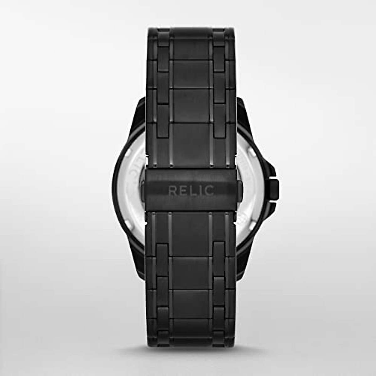 Relic by Fossil Men's Cameron Automatic Self-Winding Stainless Steel IP Skeleton Dial Watch, Color: Black (Model: ZR12110)