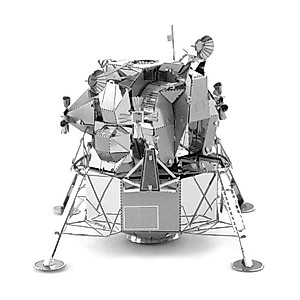 Fascinations Metal Earth Space Metal Model Kits Set of 4 - Hubble Telescope - Apollo Lunar Rover - Apollo Lunar Module - Mars Rover