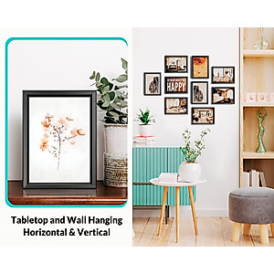 LaVie Home 4x6 Picture Frames (6 Pack, Black) Simple Designed Photo Frame with High Definition Glass for Wall Mount & Table Top Display, Set of 6 Classic Collection