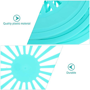 DOITOOL Grill Pan 10Pcs Paper Plate Holder Plastic Dinner Plates Reusable Barbecue Trays