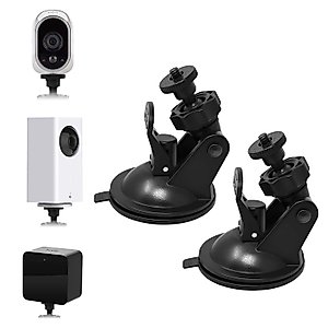 Camera Adhesive Suction Cup Wall Mount For Wyze Cam V3/Pro,for Wyze Cam Pan/V3,for Oculus Sensor,for HTC Vive Base Station,Swivel 360° Adjustable In/Outdoor Bracket with Washable Silica Gel(2 Pack)