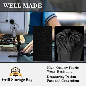 Rilltowpe Grill Utensil Storage, Grilling Bags for Outdoor Grilling, Grill Tool Storage, Grill Tools BBQ Bag, Foldable Grill Bag for Camping and Hiking BBQ.