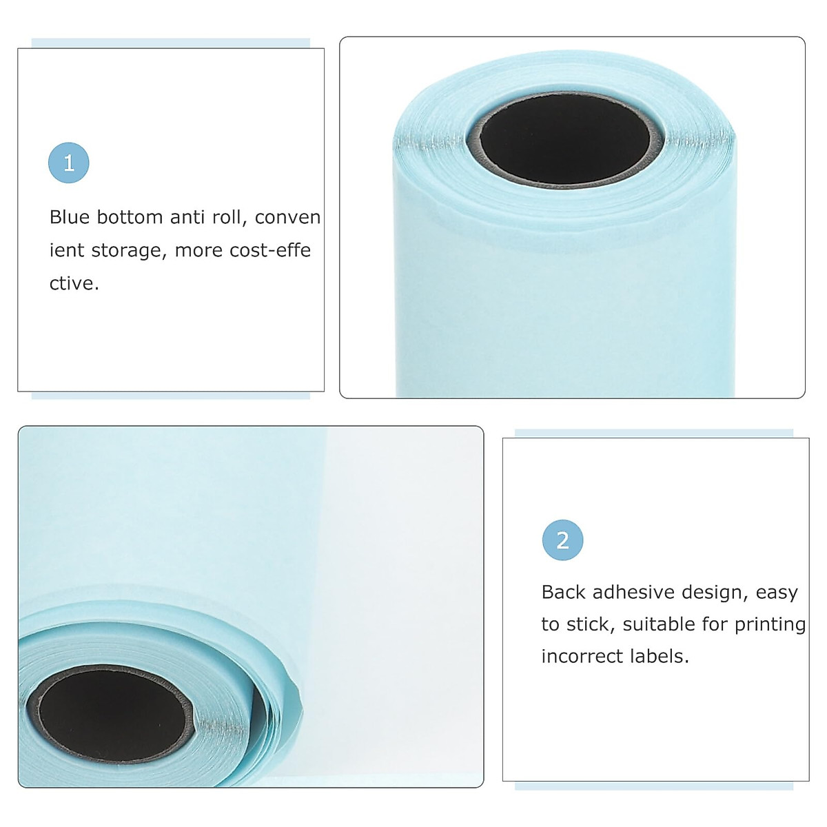 Lurrose 3 Rolls Product Labels Product Tags Tag Printer Paper Label Stickers Printer Tag Stickers Correcting Stickers with Adhesive Applique Printing Paper Accessories Student