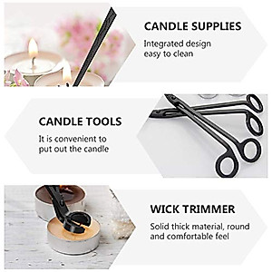 Hemoton Wedding Favors 3pcs Candle Accessory Set Candle Cutter Candle Snuffer Candle Wick Trimmer Candle Wick Dipper Candle Extinguisher for Wedding Valentines Day Holiday