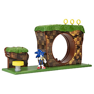 Sonic The Hedgehog Green Hill Zone Playset with 2.5" Sonic Action Figure